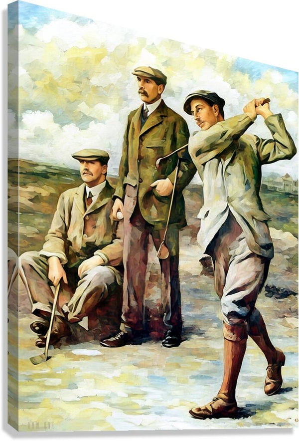 Vintage Golfers Art – Giclée Canvas Print – Hickory Golf Store