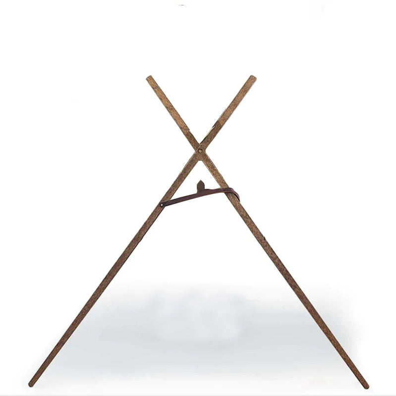 Handcrafted Wooden Golf Bag Stand with Leather Strap and Brass Hardware ...